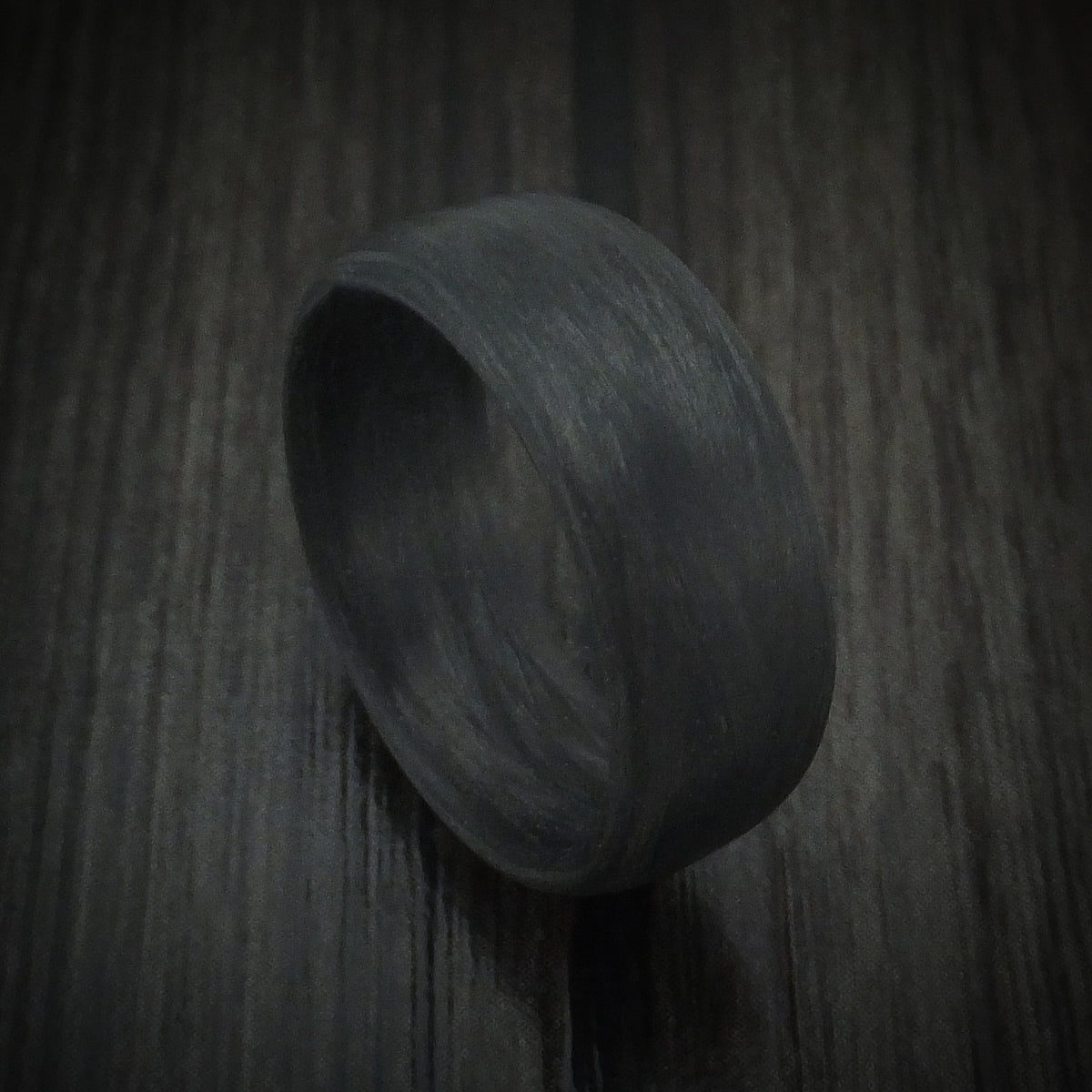 Solid Carbon Fiber Men's Ring Custom Made Pattern Band | Revolution Jewelry