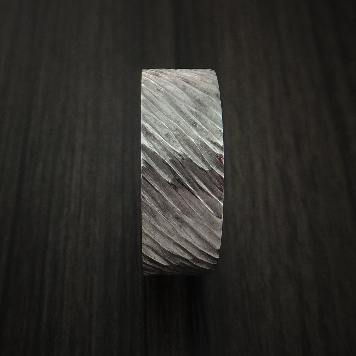 Inconel Tree Bark Band Unique Texture Men's Ring | Revolution Jewelry