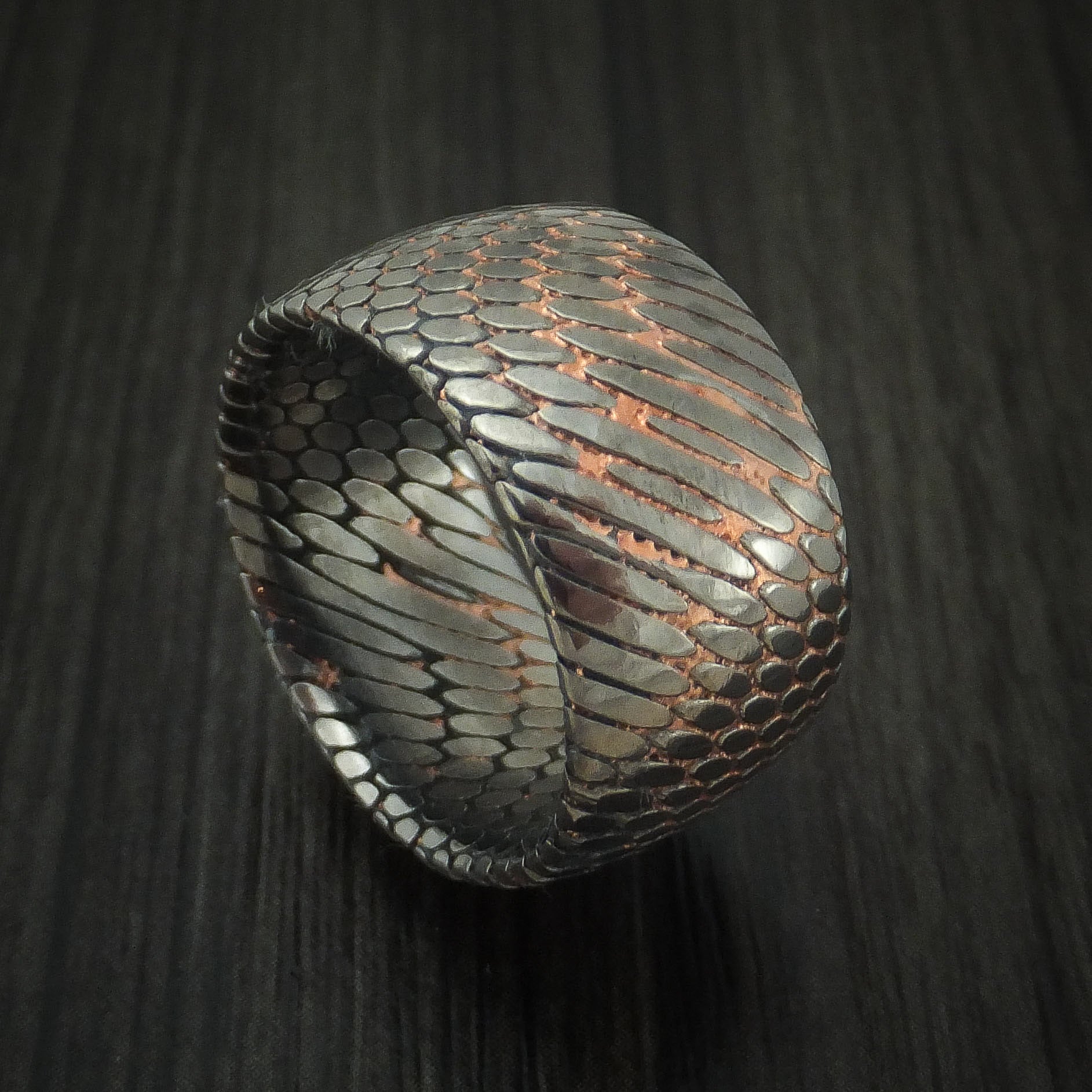 Wide Etched Superconductor Men's Ring Custom Made Titanium-Niobium and ...