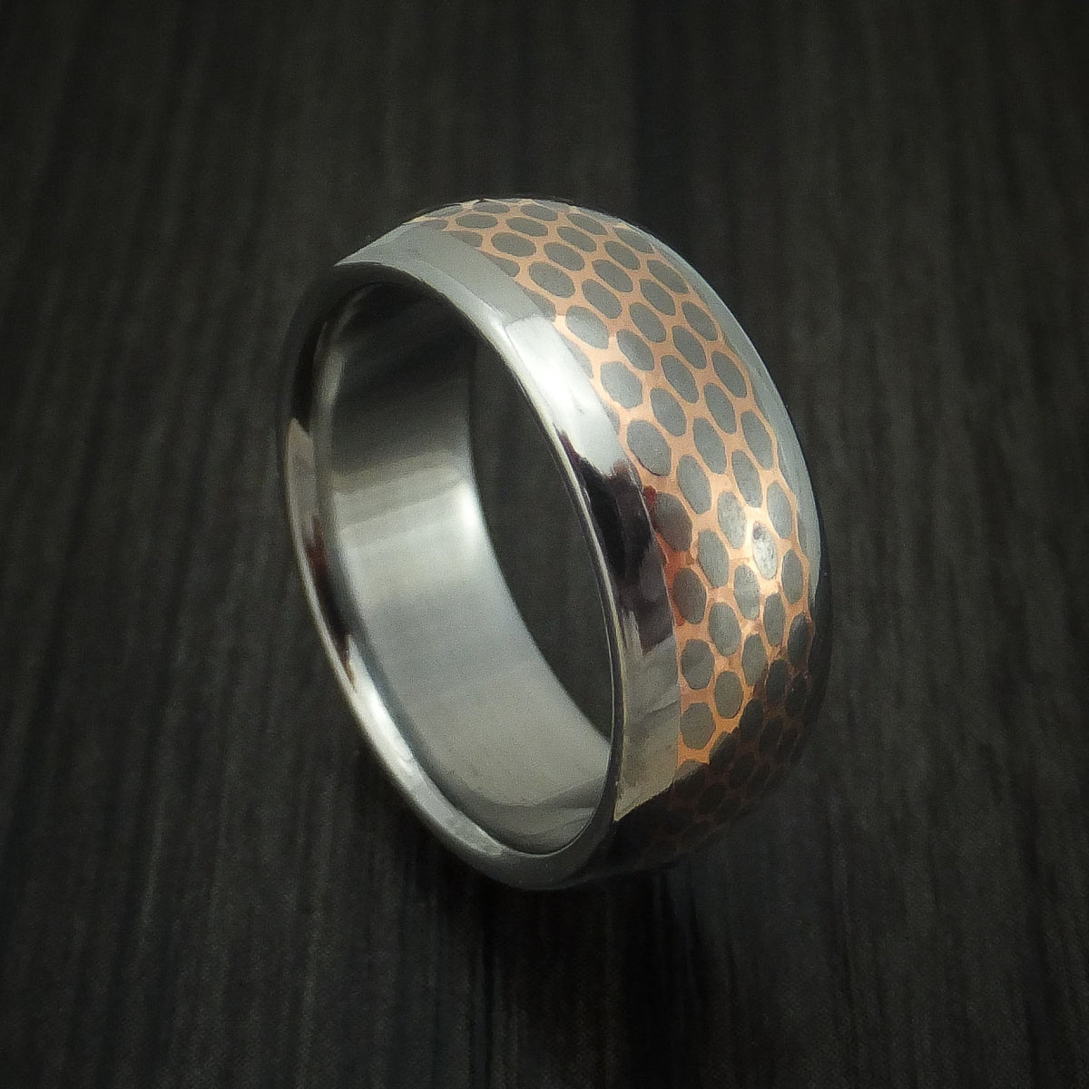 Titanium and Superconductor Men's Ring Custom Made Titanium-Niobium an ...