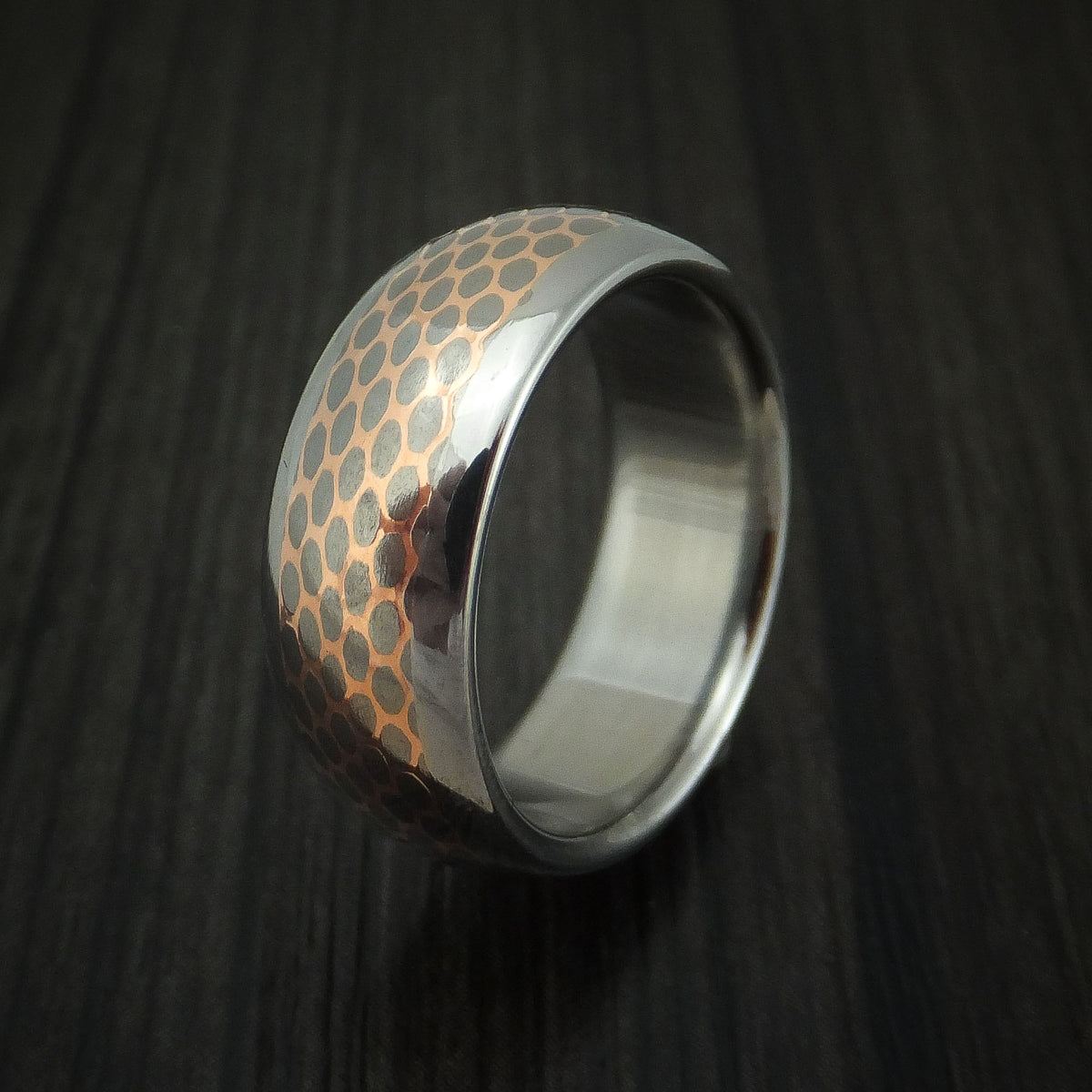 Titanium and Superconductor Men's Ring Custom Made Titanium-Niobium an ...