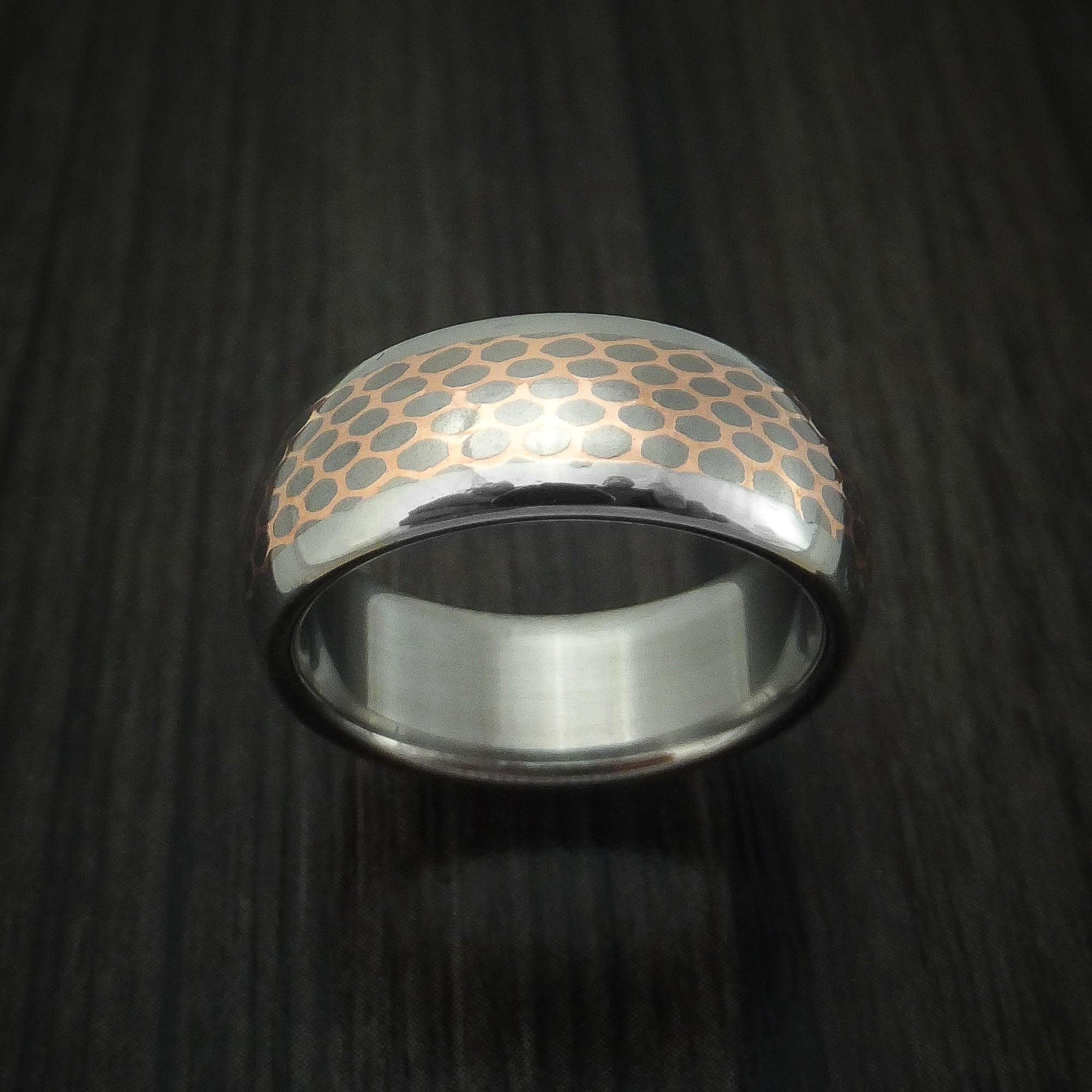 Titanium and Superconductor Men's Ring Custom Made Titanium-Niobium an ...