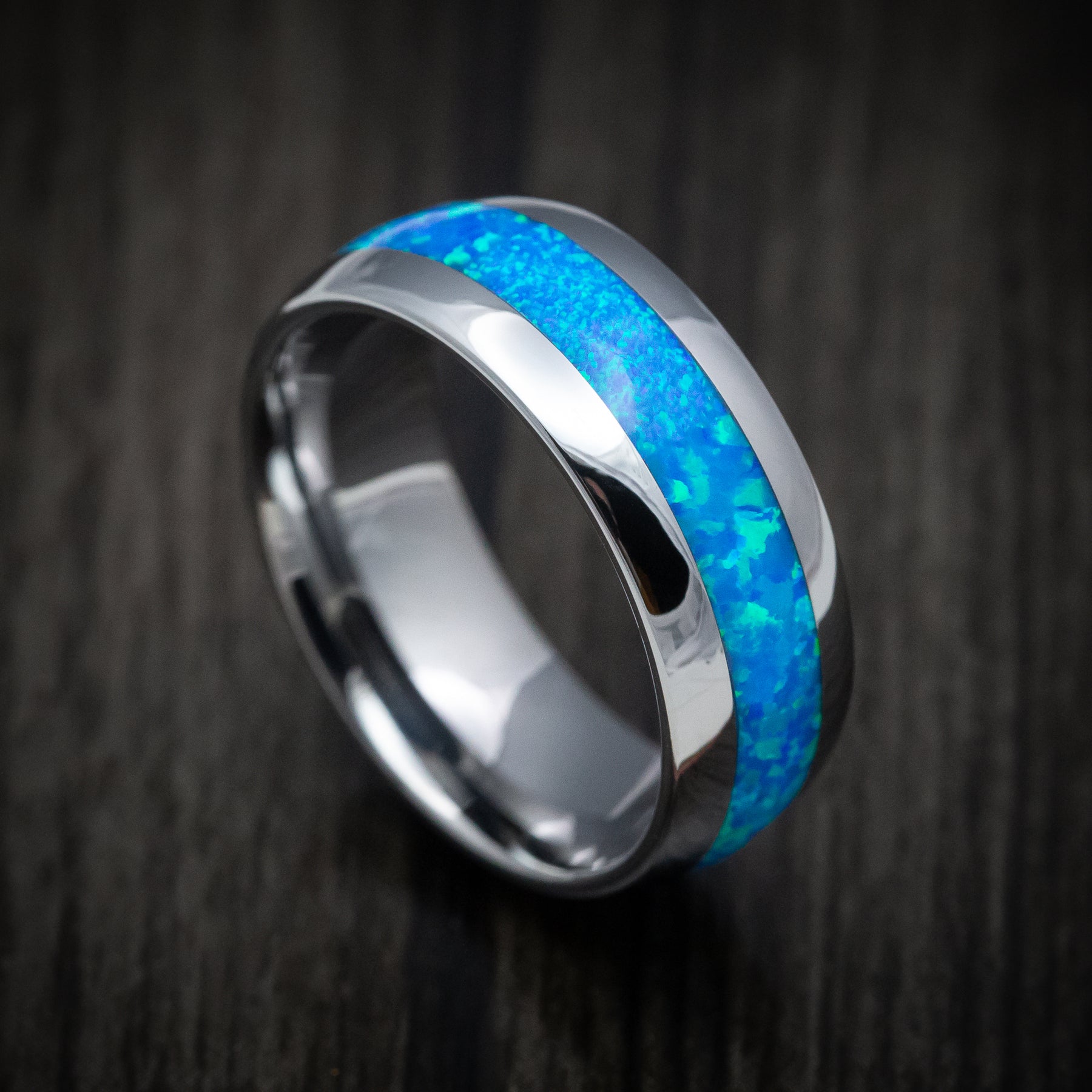 Crushed Opal Men's Rings and Wedding Bands | Revolution Jewelry