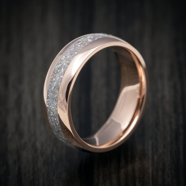 14K Gold and DiamondCast Inlay Men's Ring Custom Made | Revolution Jewelry