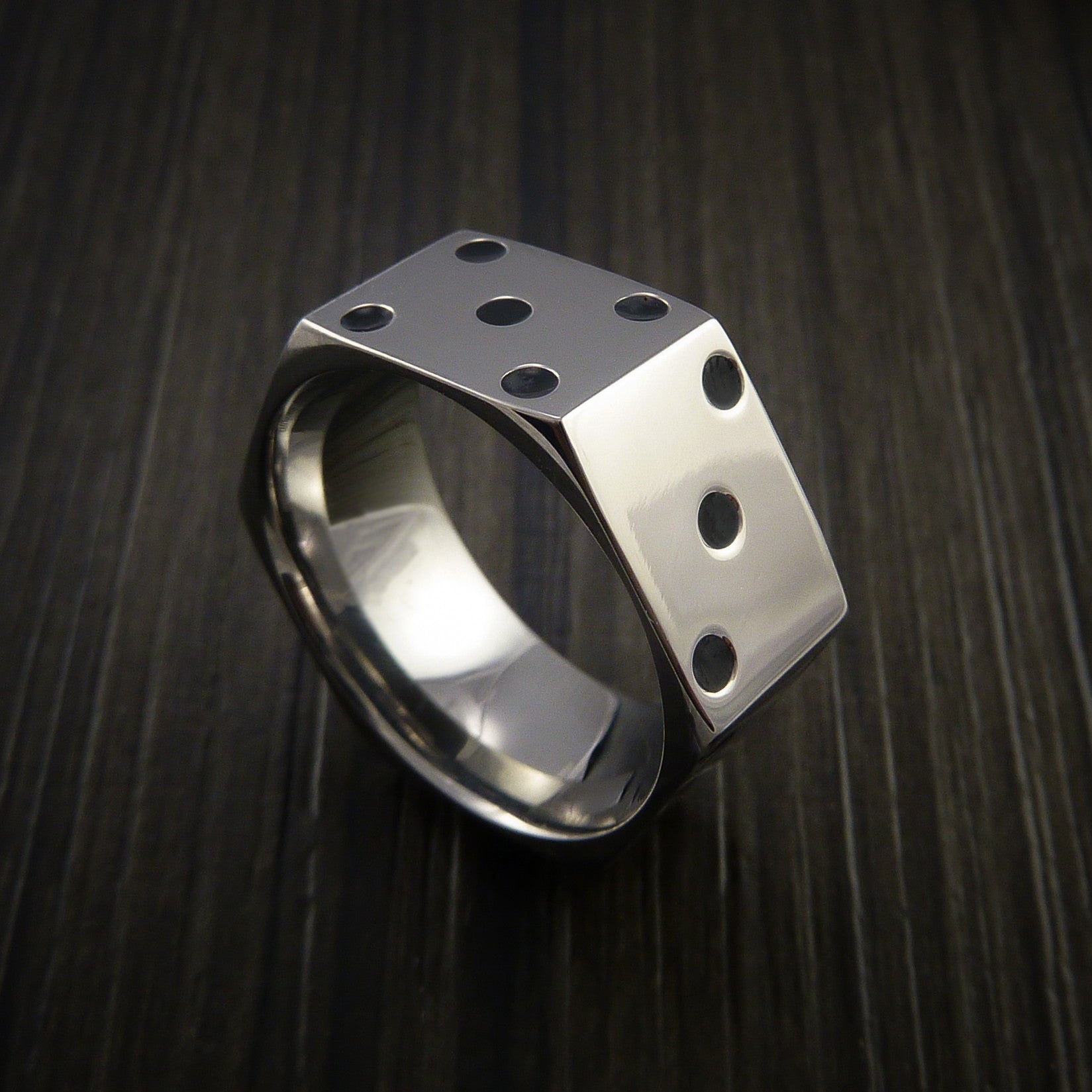 Cobalt Chrome Dice Men's Ring High Roller Gambler Inspired Men's Ring ...